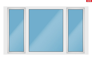 Three section window Royalty Free Vector Image