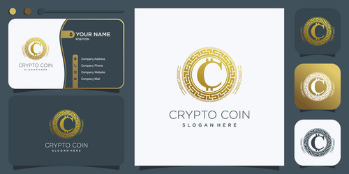 Crypto logo design with creative modern concept Vector Image