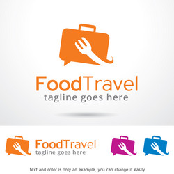 Food finder app logo design template Royalty Free Vector