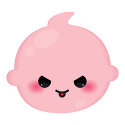 Isolated colored cute scared baby emoji icon Vector Image