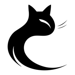 Simple cat logo Royalty Free Vector Image - VectorStock