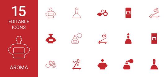 Aroma icons Royalty Free Vector Image - VectorStock