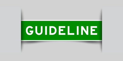 Green color square shape sticker label with word Vector Image