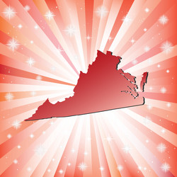 Stylized map of the us state of virginia Vector Image