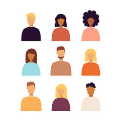 African people set isolated on white background Vector Image