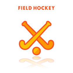 Field hockey icon logo Royalty Free Vector Image