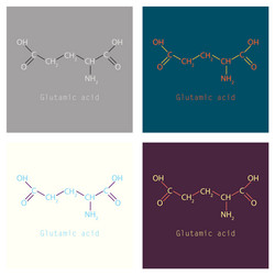 Glutamic amino acid molecule Royalty Free Vector Image