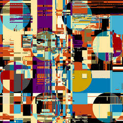 Retro computer interface with glitch effect Vector Image