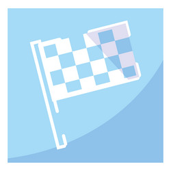 Isolated finish line flag icon Royalty Free Vector Image