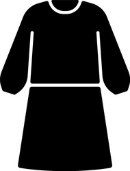 Isolation gown icon Royalty Free Vector Image - VectorStock