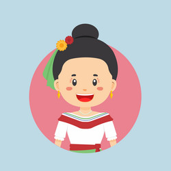 Avatar of a mexican character Royalty Free Vector Image