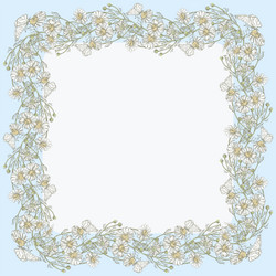 Decorative greeting card with border of delicate Vector Image