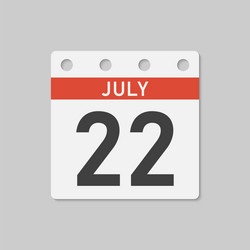 July 22 Calendar Vector Images (over 110)