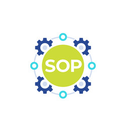 Sop standard operating procedure design Royalty Free Vector