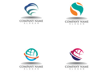 Abstract globe circle logo design isolated Vector Image