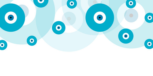 Horizontal banner with evil eye drops Royalty Free Vector
