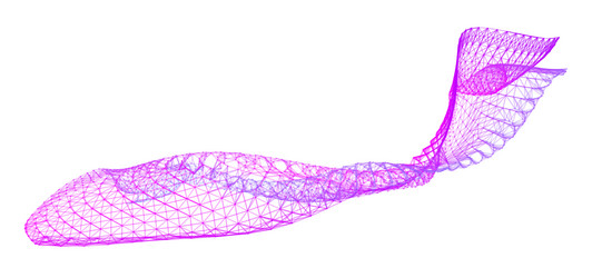 Network lines net wave information flow Royalty Free Vector