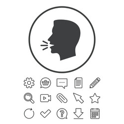 Speak and listen symbol Royalty Free Vector Image