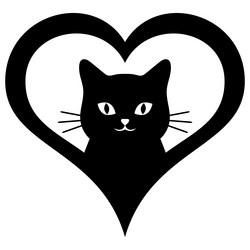 Cat Heart Logo Designs Vector Images (over 4,000)