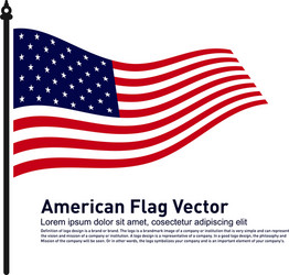 American flag design element for poster card Vector Image