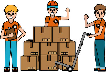 Delivery service cartoon Royalty Free Vector Image