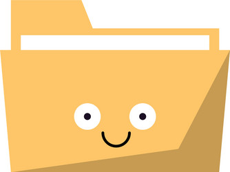 Folder document cute cartoon Royalty Free Vector Image