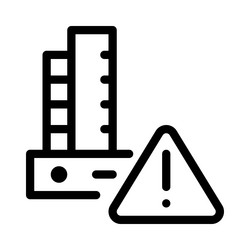 Alert indication in building facility for safety Vector Image