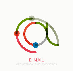 Email business symbol or at sign logo Royalty Free Vector