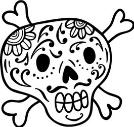 Hand drawn stickman skeleton with silly smile Vector Image