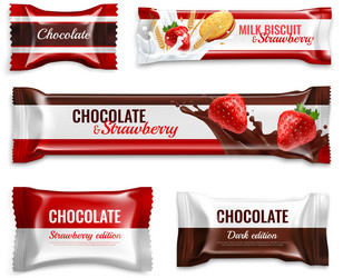 Chocolate bar packaging template design Royalty Free Vector
