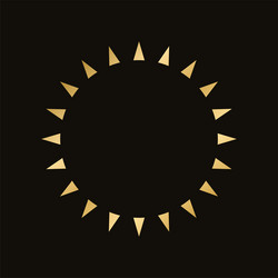 Golden celestial sun rays frame simple modern Vector Image