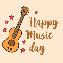 Happy world music day celebration Royalty Free Vector Image