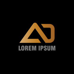 Letter a and d logo design template Royalty Free Vector