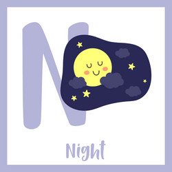 Letter m tracing moon Royalty Free Vector Image