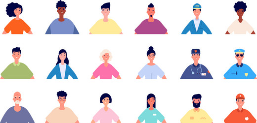 Gathering people group top view walking men Vector Image