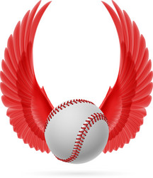 Flying baseball Royalty Free Vector Image - VectorStock