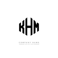 Khm letter logo design with polygon shape Vector Image