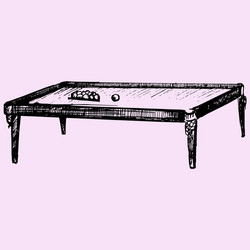 Furniture folding table game pixel art Royalty Free Vector