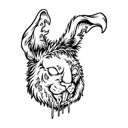 Evil Bunny Rabbit Tattoo