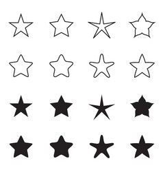 Linear stars set Royalty Free Vector Image - VectorStock