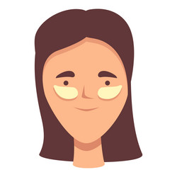 Girl eye patch icon cartoon mask face Royalty Free Vector