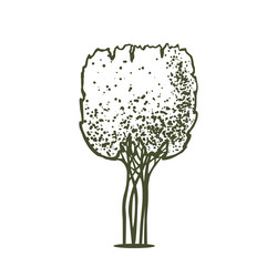 Topiary pictogram sketch shearing plants Vector Image