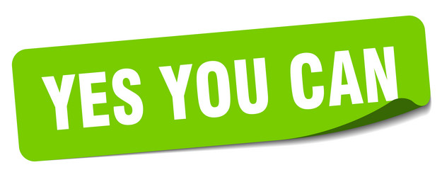 Yes you can sticker yes you can label Royalty Free Vector