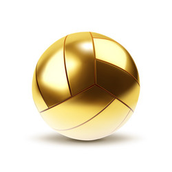 Gold volleyball ball on golden podium Royalty Free Vector