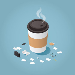 Coffee time at work Royalty Free Vector Image - VectorStock