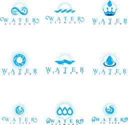 Fresh mineral water design emblems like Royalty Free Vector