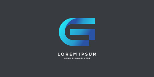 Monogram logo initial letter g with gradient Vector Image