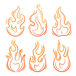 Outline fire Royalty Free Vector Image - VectorStock