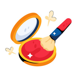 Blush compacts Royalty Free Vector Image - VectorStock