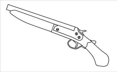 Shotgun outline Royalty Free Vector Image - VectorStock